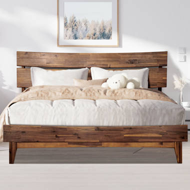 Kira low profile platform bed union rustic store